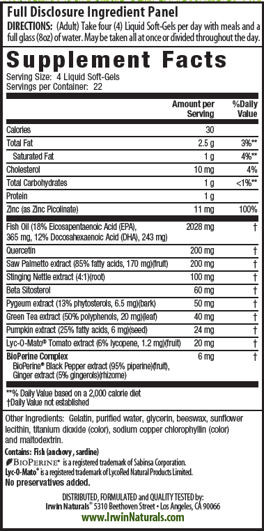 Prosta-Strong - Soft Gel Supplement – Irwin Naturals