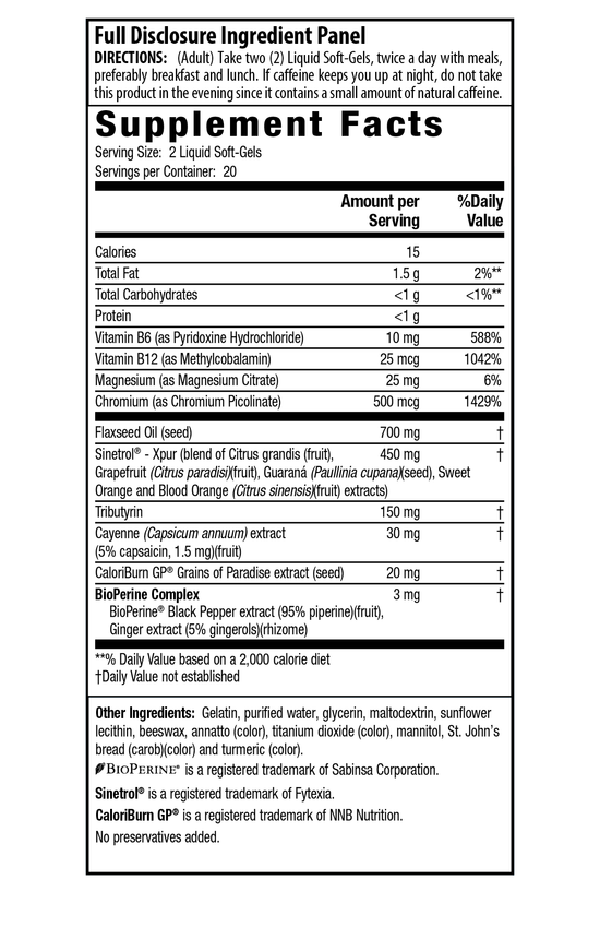 Stored-Fat Belly Burner®‡* plus CaloriBurn GP® – Irwin Naturals