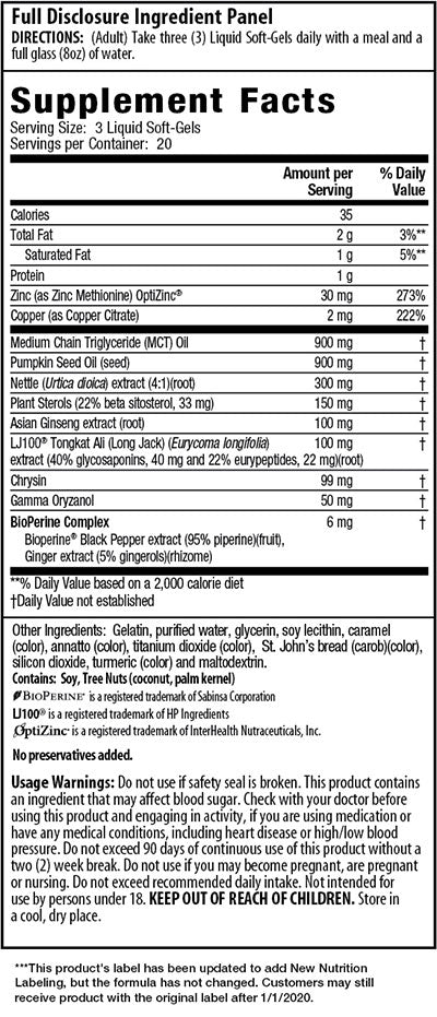 Testosterone UP® - Liquid Soft Gel Supplement – Irwin Naturals
