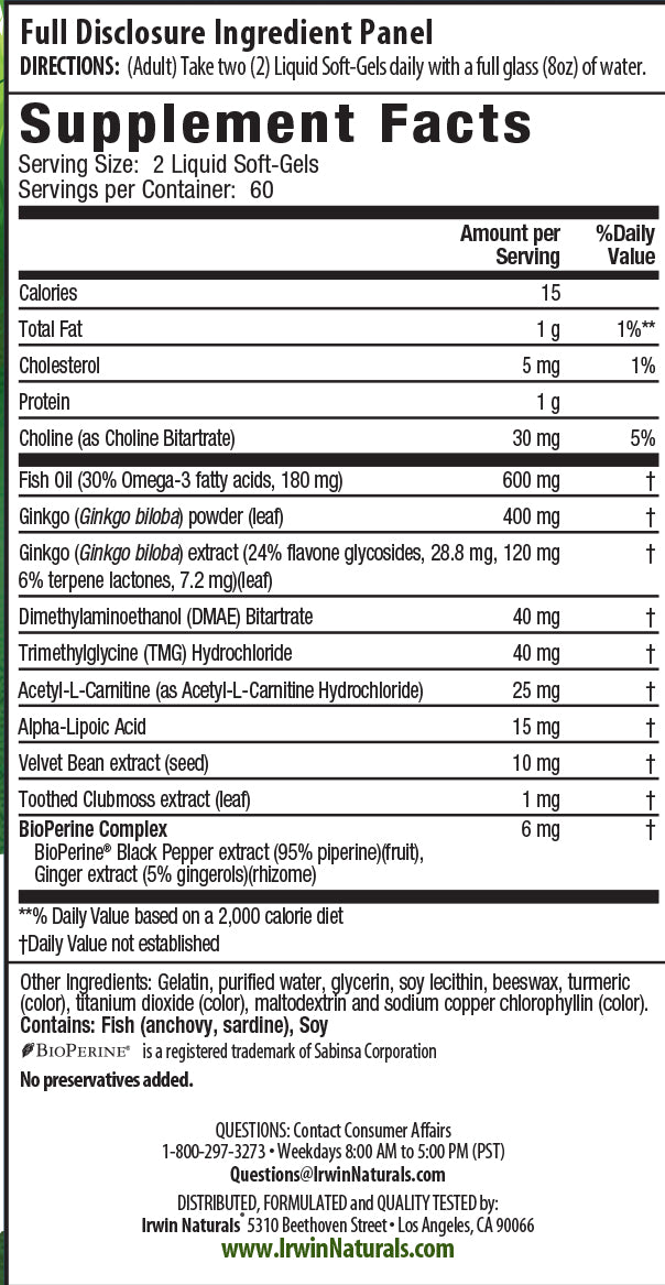 Ginkgo Smart Value Size: Maximum Focus & Memory – Irwin Naturals