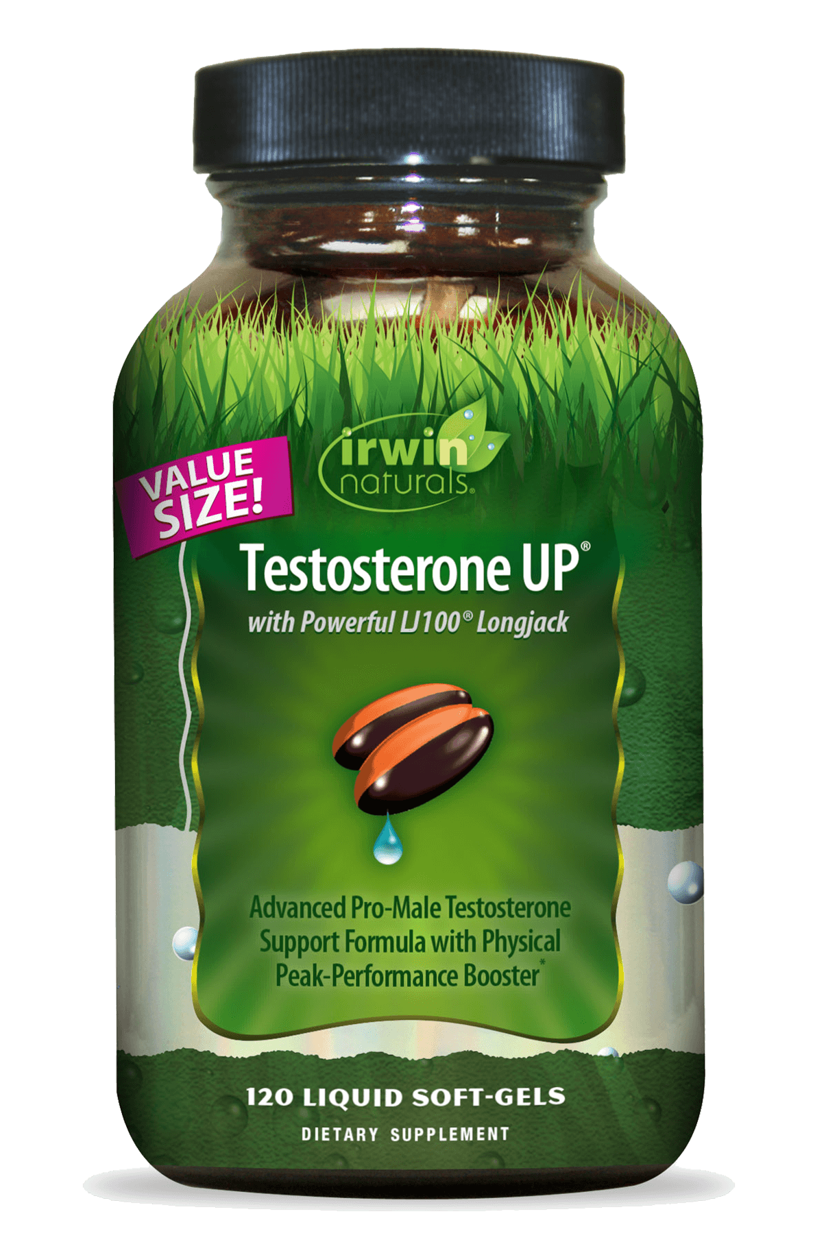 Testosterone UP® - Value Size Liquid Soft Gel Supplement – Irwin Naturals